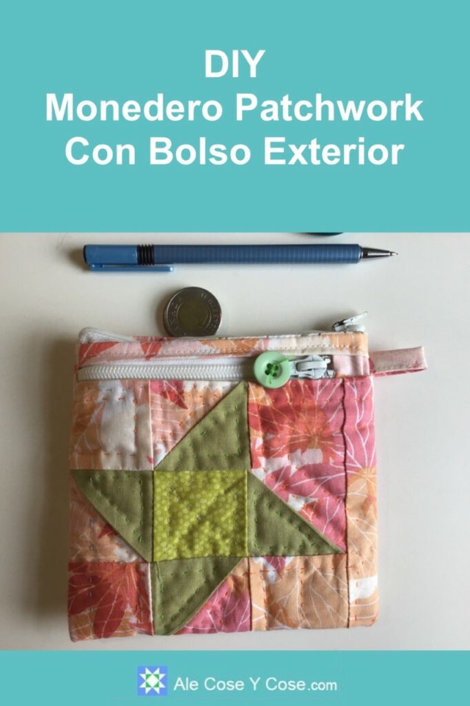 Monedero Patchwork Con Bolso Exterior - Ale Cose y cose