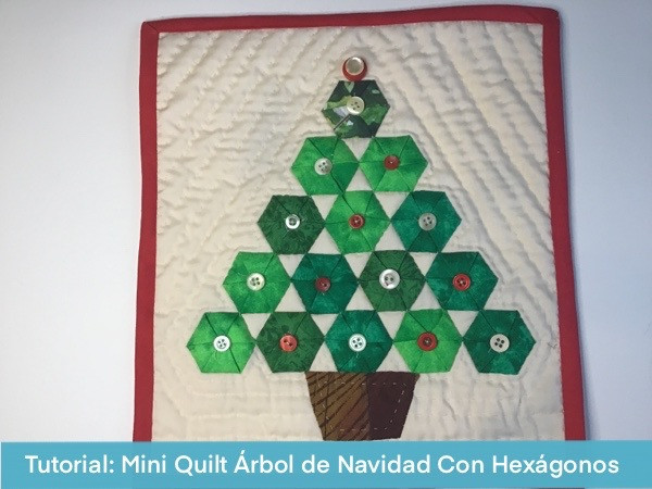mini-quilt-arbol-de-navidad-con-hex-gonos | Ale Cose y cose