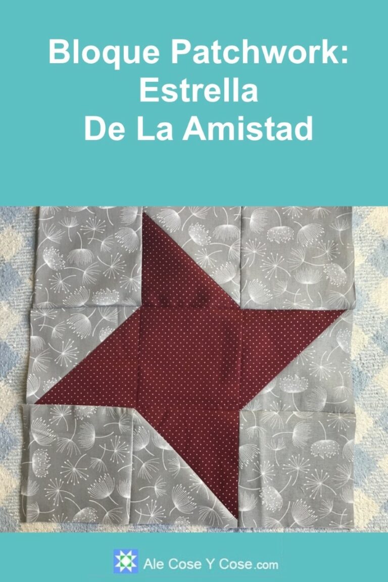 Bloque Patchwork Estrella De La Amistad - Ale Cose y cose