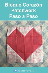 Bloque Corazon Patchwork (Tutorial) - Ale Cose y cose