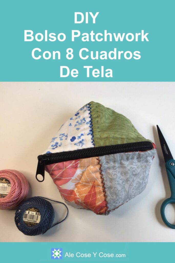 Bolsito Patchwork 8 Cuadros - Ale Cose y cose