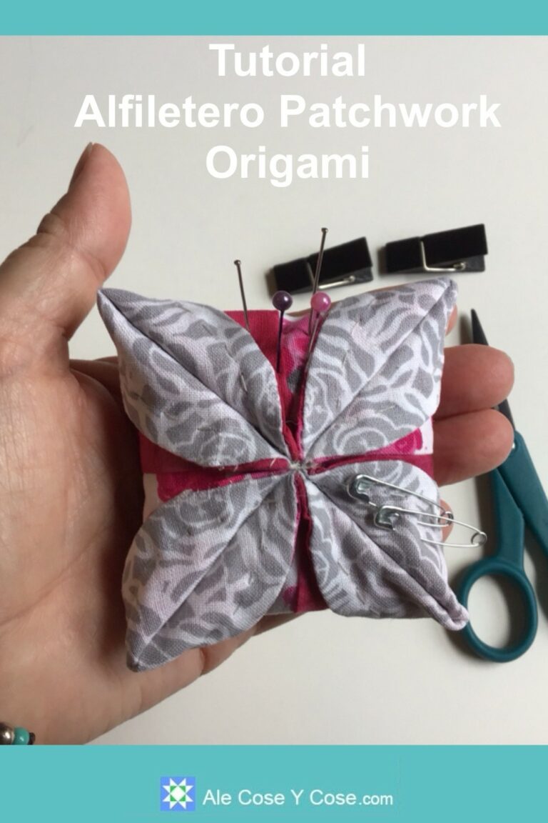 Crea Un Alfiletero Patchwork Origami - Ale Cose y cose