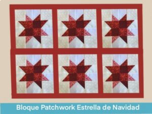 DIY: Bloque Estrella Patchwork Navidad - Ale Cose y cose